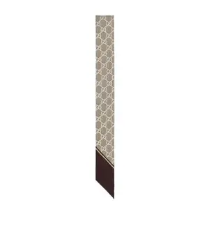 GUCCI Gucci GG Printed Silk Thread Neck Bow