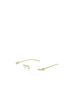 Gucci Rimless Rectangular Eyeglasses - Gold