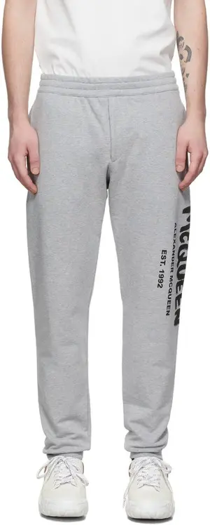 Alexander McQueen Graffiti Logo Joggers - Gray