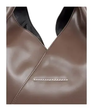 MAISON MARGIELA Japanese Logo Detailed Tote Bag - Brown