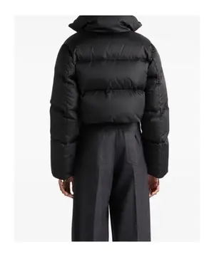 Prada Re-nylon Zipped Cropped Down Jacket