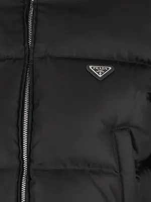 Prada Re-nylon Zipped Cropped Down Jacket