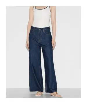 Gucci Wide-leg Jeans With Embossed Label