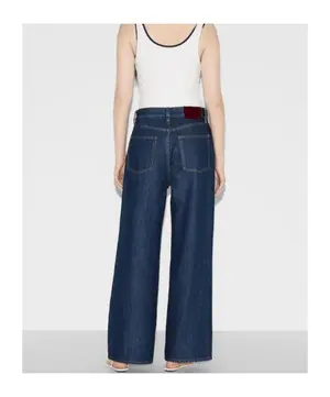 Gucci Wide-leg Jeans With Embossed Label