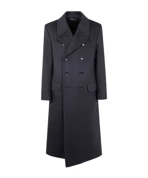 TOM FORD Double-breasted Peak Lapel Long Coat