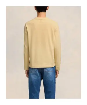AMI Paris Long Sleeved Crewneck T-shirt - Nude