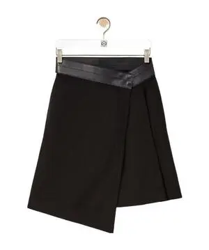 Loewe High Waist Belted Asymmetrical Skirt