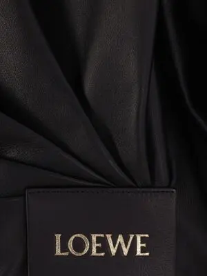Loewe Draped Leather Jacket - Black