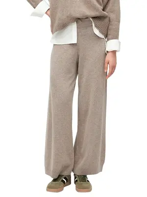 Max Mara Drawstring Wide Leg Casual Pants - Hazelnut