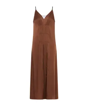 Prada V-neck Spaghetti Strap Midi Dress - No