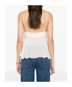 Chloé Ruffled Spaghetti Strap Top