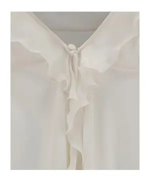Chloé Ruffled Spaghetti Strap Top