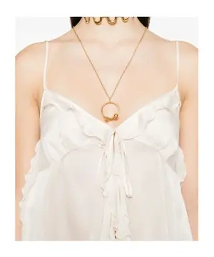 Chloé Ruffled Spaghetti Strap Top