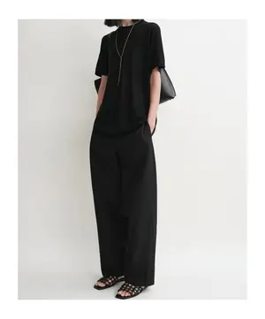 TOTEME Twisted Seam Straight Leg Trousers - Black