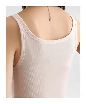 Dolce & Gabbana Sleeveless Logo Patch Jersey Top - Pink
