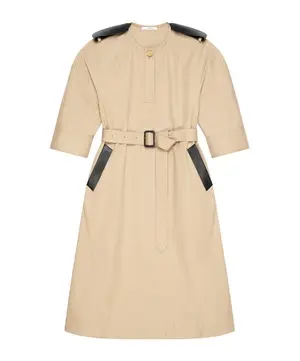 Givenchy Cotton Dress With Leather Details