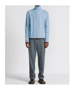 Dior Cd Diamond Twisted Knit Turtleneck Sweater