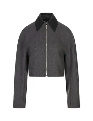Sportmax Vacuo Zip-up Long-sleeved Jacket - Grey