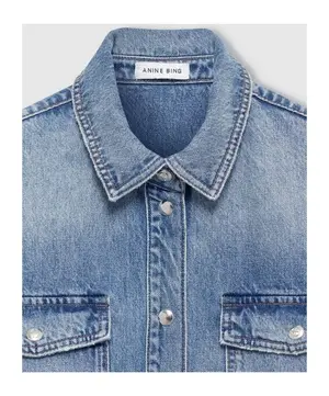 ANINE BING Paxton Shirt - Blue