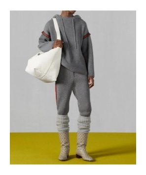 Gucci Web Striped Drawstring Knit Hoodie - No