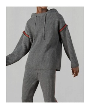 Gucci Web Striped Drawstring Knit Hoodie - No