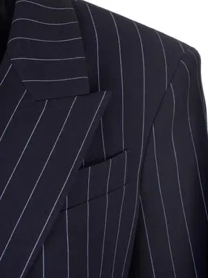 Attico Single Breasted Striped Tailored Blazer