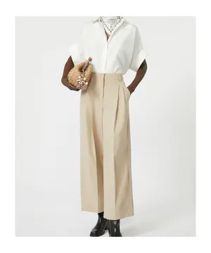 Max Mara Straight-fit Cotton Poplin Shirt With Embroidered Logo