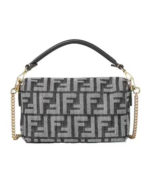 Fendi Baguette Ff Jacquard Mini Tote Bag - Blue