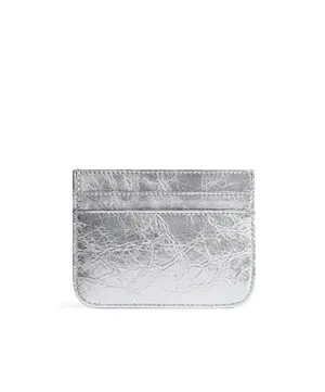 Balenciaga Monaco Card Holder Metallized In Silver