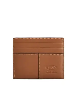 TOD'S Piccolo Logo Patch Card Holder - Brown