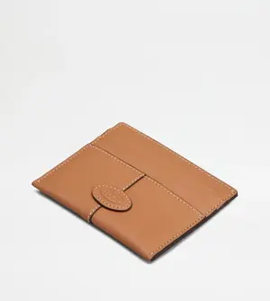 TOD'S Piccolo Logo Patch Card Holder - Brown