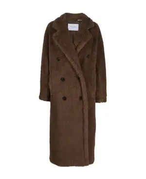 Max Mara Double-breasted Long-sleeved Coat - Brown