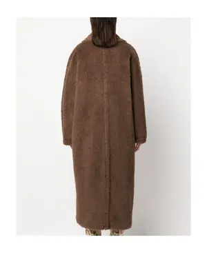 Max Mara Double-breasted Long-sleeved Coat - Brown