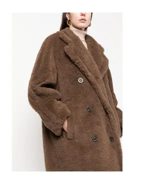 Max Mara Double-breasted Long-sleeved Coat - Brown