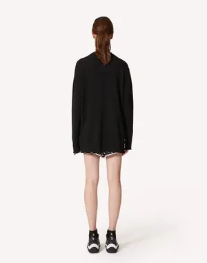 Red Valentino Butterfly Printed Silk Shorts