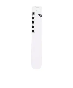 Off-White Checkered Crew Socks - White