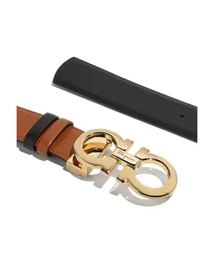 FERRAGAMO Gancini Reversible Leather Belt - Multicolor