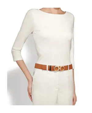 FERRAGAMO Gancini Reversible Leather Belt - Multicolor