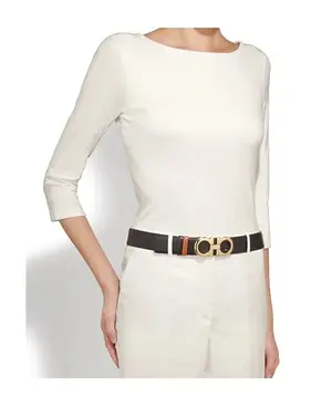 FERRAGAMO Gancini Reversible Leather Belt - Multicolor