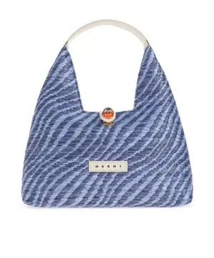 Marni Trapeze Wavy Mini Tote Bag - Blue