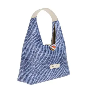 Marni Trapeze Wavy Mini Tote Bag - Blue