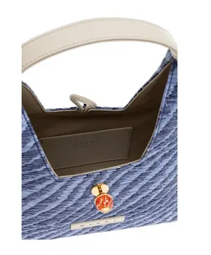 Marni Trapeze Wavy Mini Tote Bag - Blue