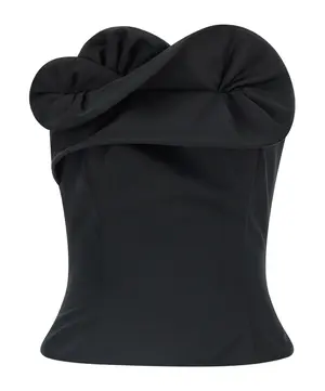 Magda Butrym Sculpted Corset Top - Black