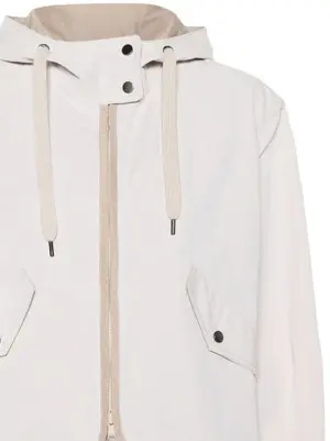 Brunello Cucinelli Zip-up Drawstring Hooded Jacket