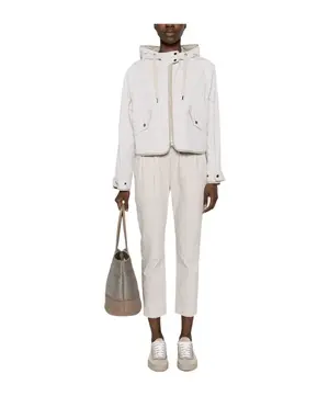 Brunello Cucinelli Zip-up Drawstring Hooded Jacket