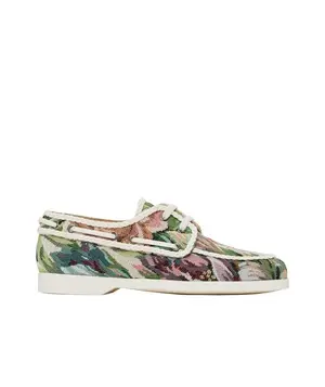 Valentino Garavani Floral Jacquard Slip-on Sneakers - White