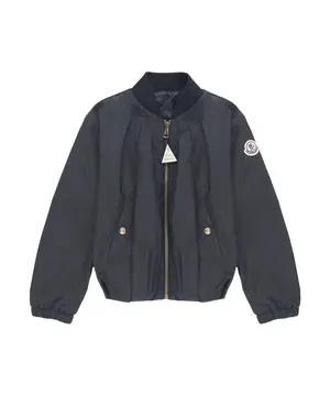 Moncler Logo Patch Zipped Bomber Jacket