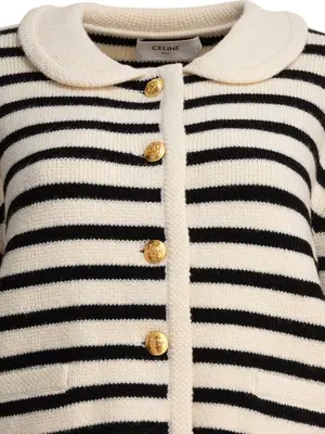 Celine Striped Wool Cardigan Jacket
