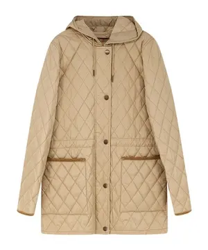 Burberry Quilted Hooded Coat