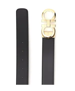 FERRAGAMO Gancini Buckle Belt - Black